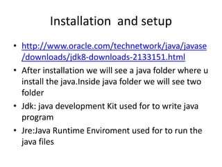 Introduction to java | PPT