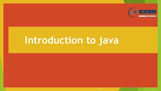Introduction to java | PPT