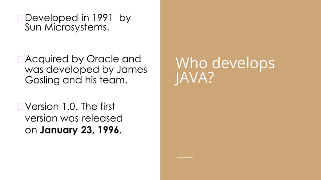 Introduction to Java.pptx | Programming Languages | Computing