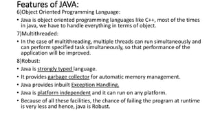 Introduction To Java history, application, features.pptx