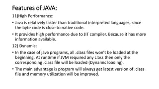 Introduction To Java history, application, features.pptx