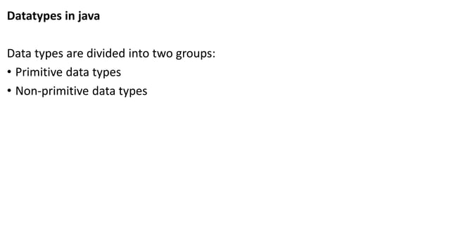 Introduction To Java Programming Language Ppt