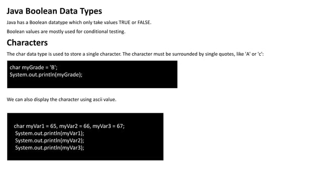 Introduction To Java Programming Language Ppt