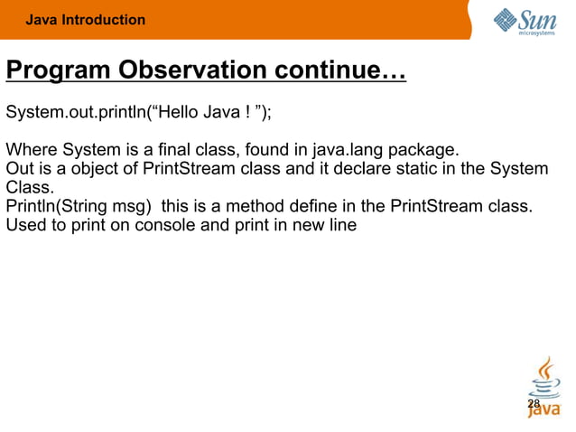 Introduction to java | PPTX