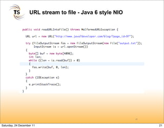 Introduction to Java 7 (Devoxx Nov/2011) | PDF