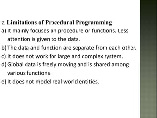 Introduction to Object Oriented Programming Class IX | PPTX