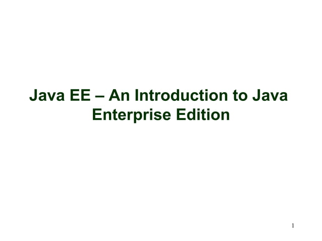 Introduction to java_ee | PPT