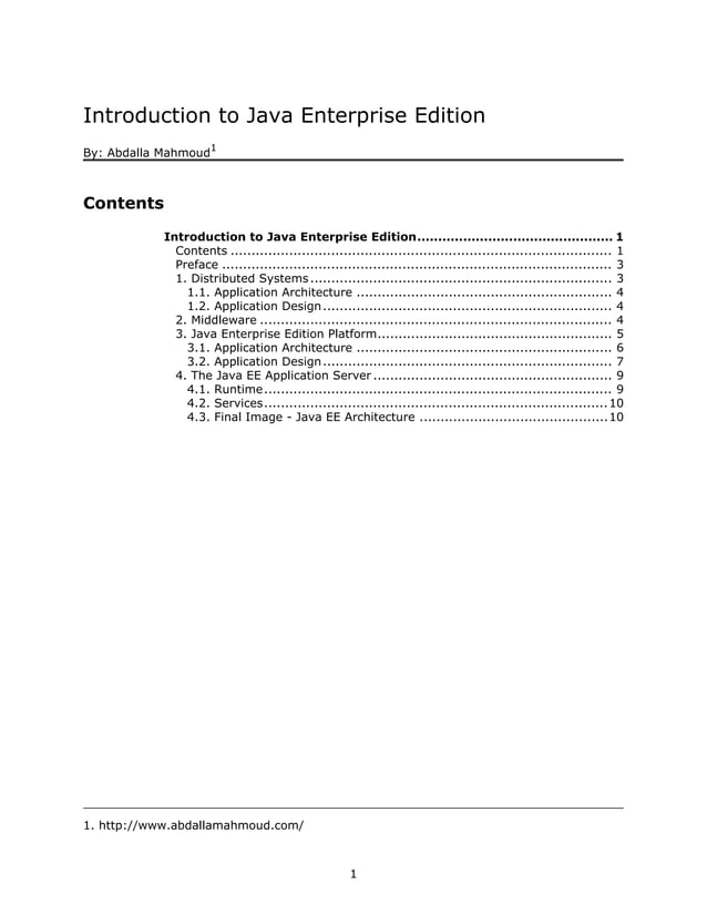 Introduction to Java Enterprise Edition | PDF | Programming Languages | Computing