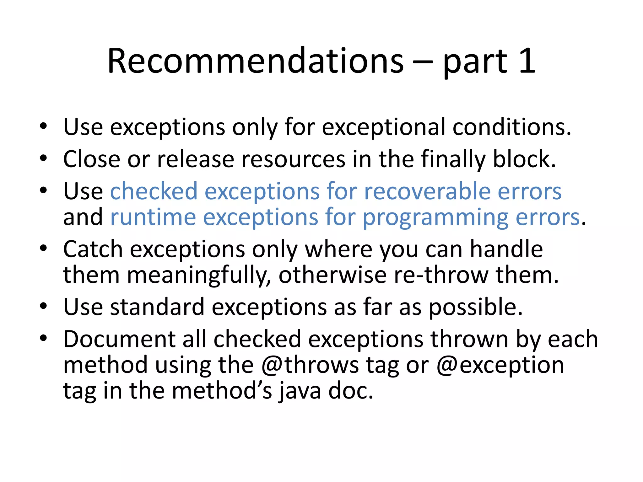 Introduction to java exceptions | PPT Introduction to java exceptions | PPT