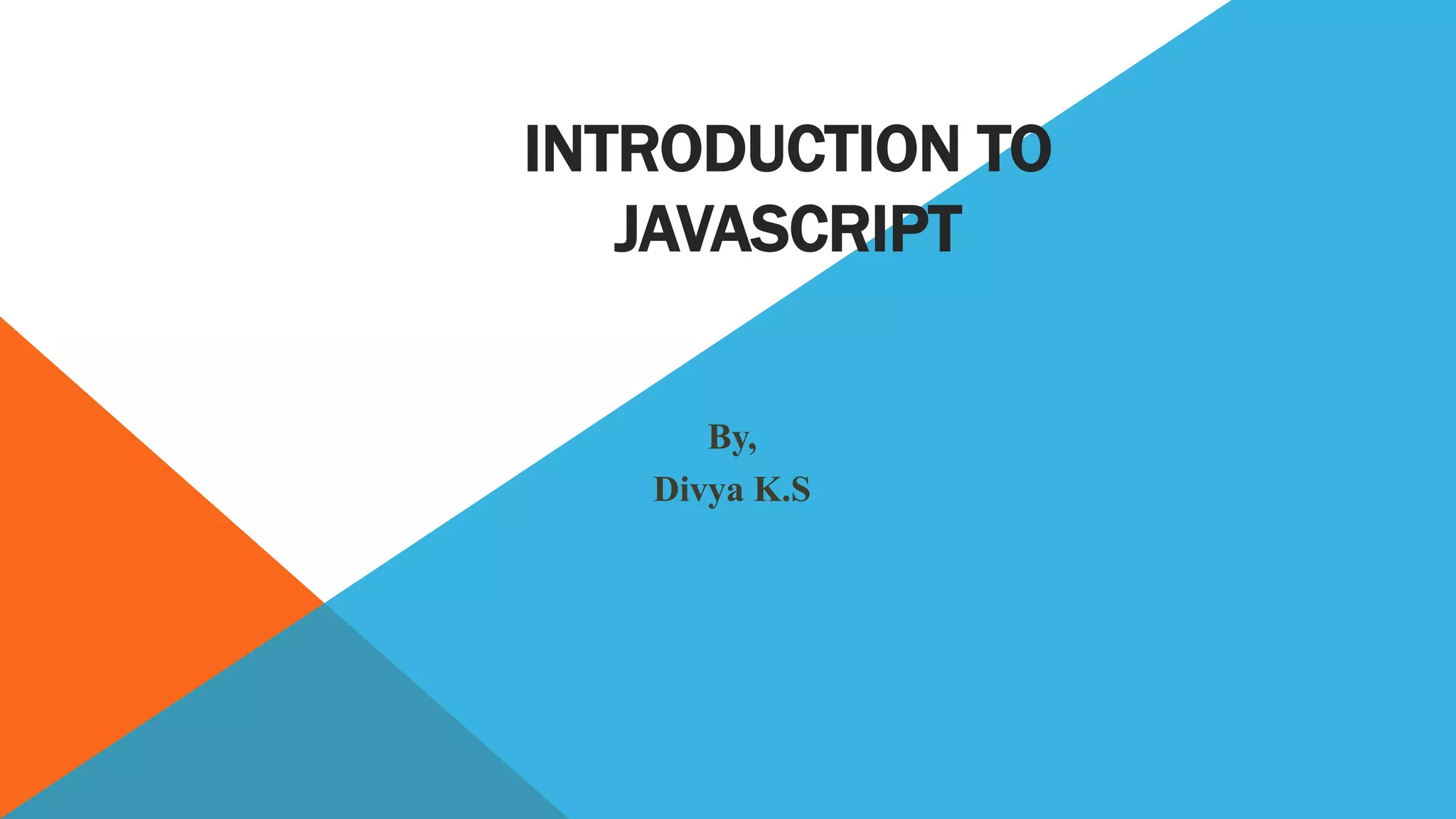Introduction To Java Script Ppt 