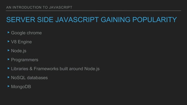 Introduction to Javascript | PPT