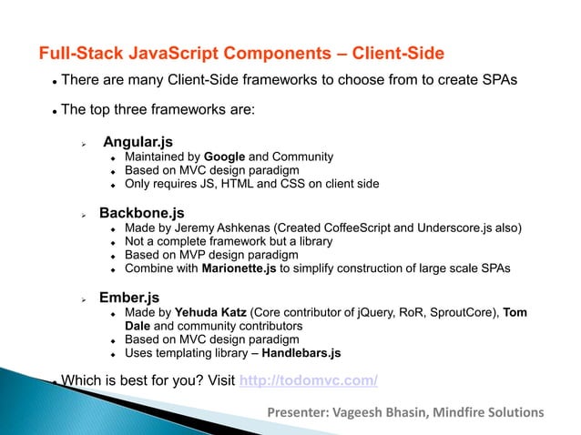 Introduction to JavaScript Full Stack | PPT