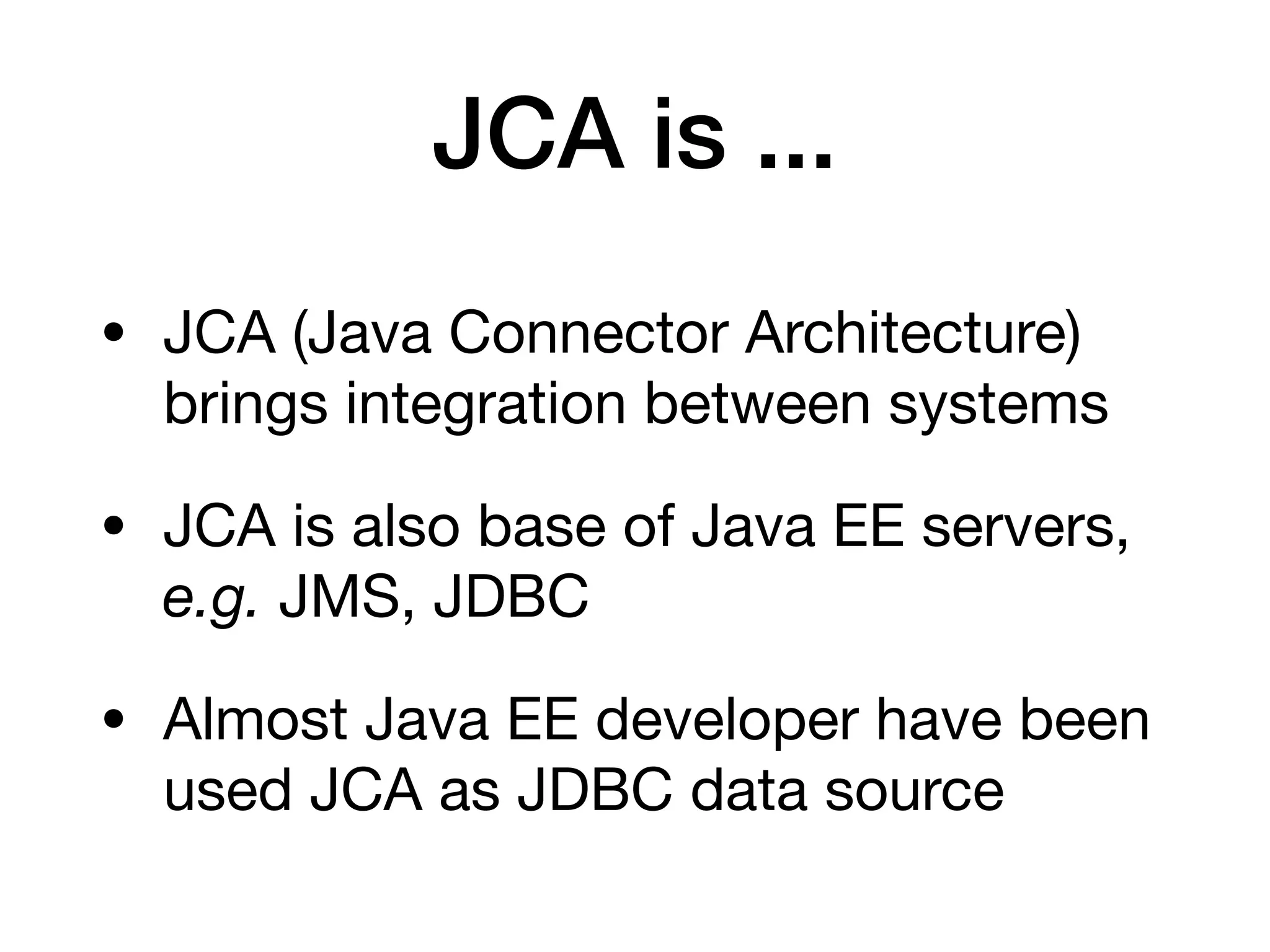 Introduction to JCA and MDB | PPT