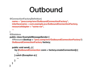 Introduction to JCA and MDB | PPT