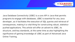 Introduction to Java Database Connectivity (JDBC) | PDF | Databases | Computer Software and ...