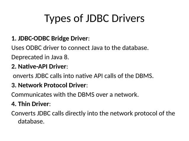 Introduction to JDBC and ODBC.pptx jdjdnjdjdndjdjndj | PPT
