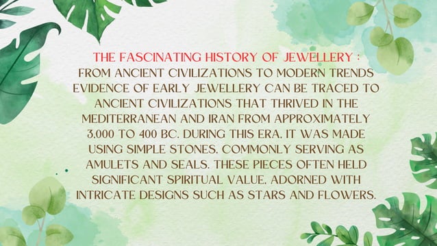 Introduction to Jewellery and History of Jewellery | PDF