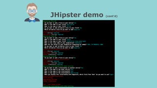 CraftCamp for Students - Introduction to JHipster | PPT