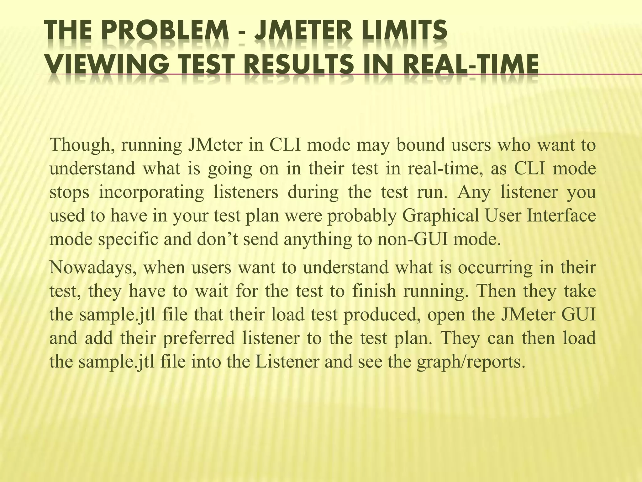Introduction to jmeter & how to view jmeter Test Result in Real-Time | PPT