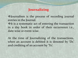 Introduction to journal entry | PPTX