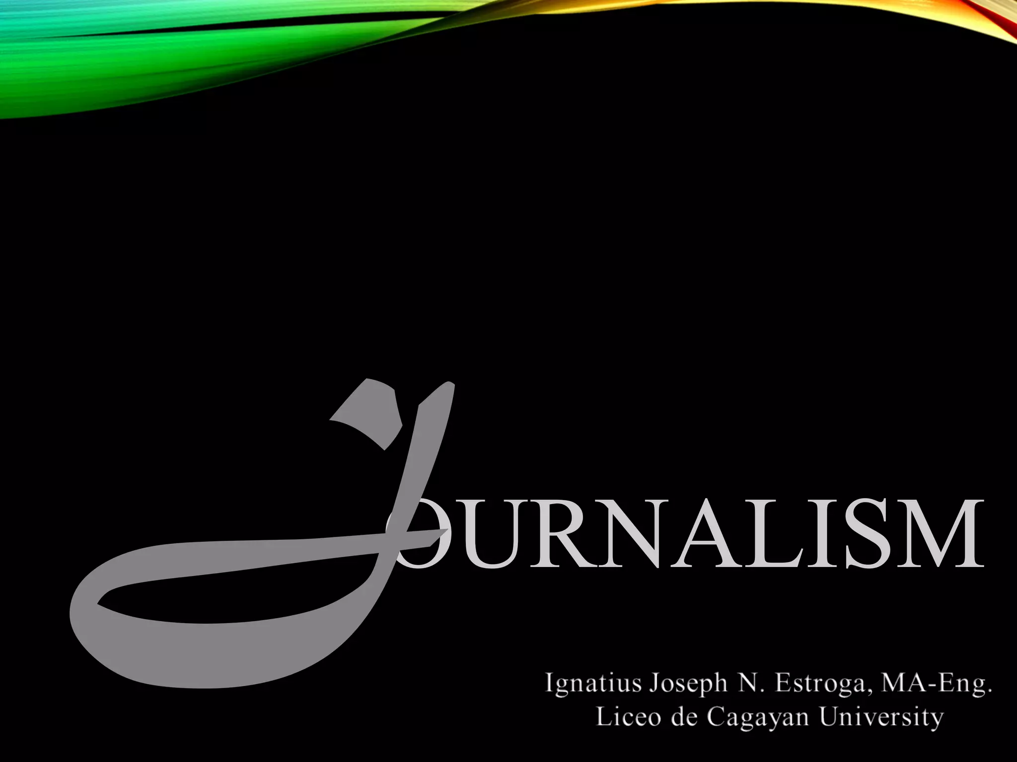 Introduction to journalism | PPT