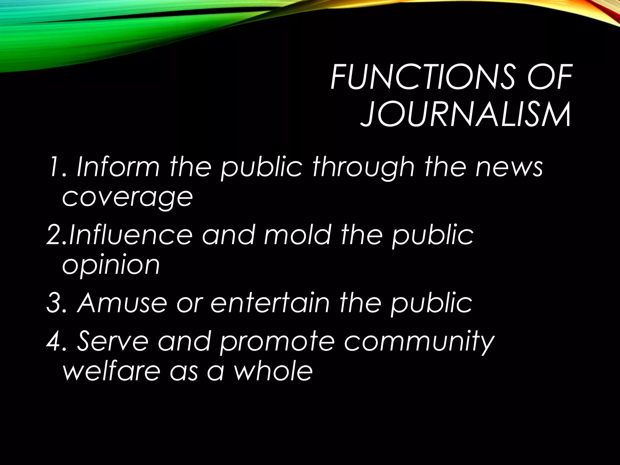 Introduction to journalism | PPT