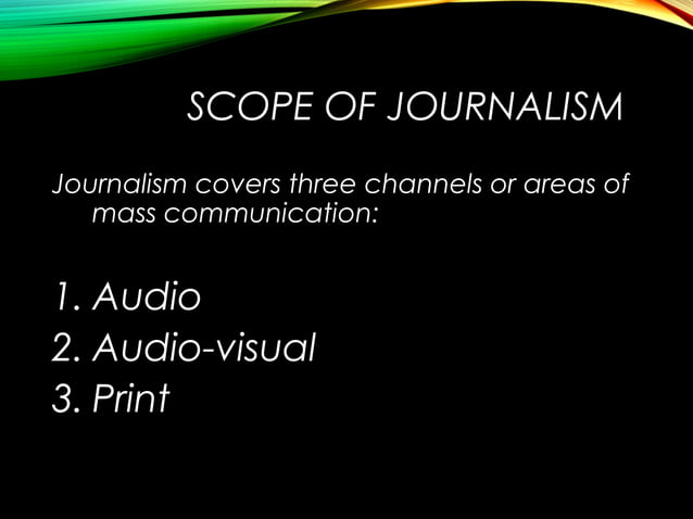 Introduction to journalism | PPT