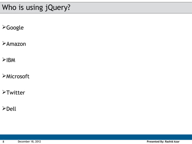 Introduction to j query | PPT