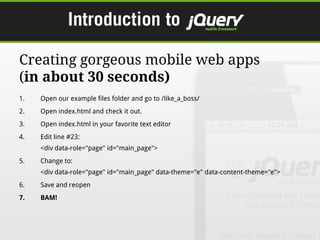 Introduction to jQuery Mobile | PPT