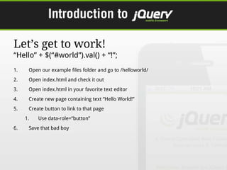 Introduction to jQuery Mobile | PPT