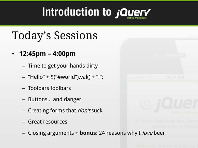 Introduction to jQuery Mobile | PPT