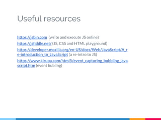 Introduction to js (cnt.) | PDF | Web Development | Internet