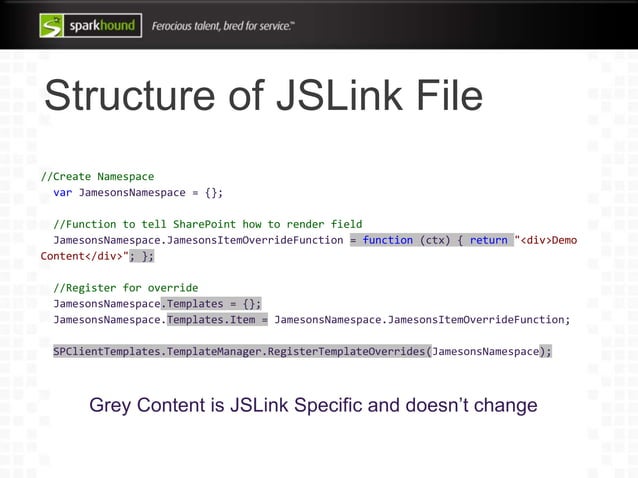 Introduction to JSLink in 2013 | PPT