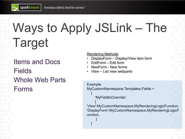Introduction to JSLink in 2013 | PPT