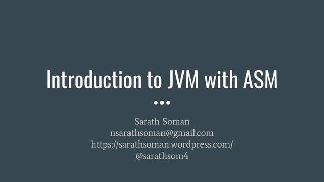 Introduction to jvm with asm | PDF