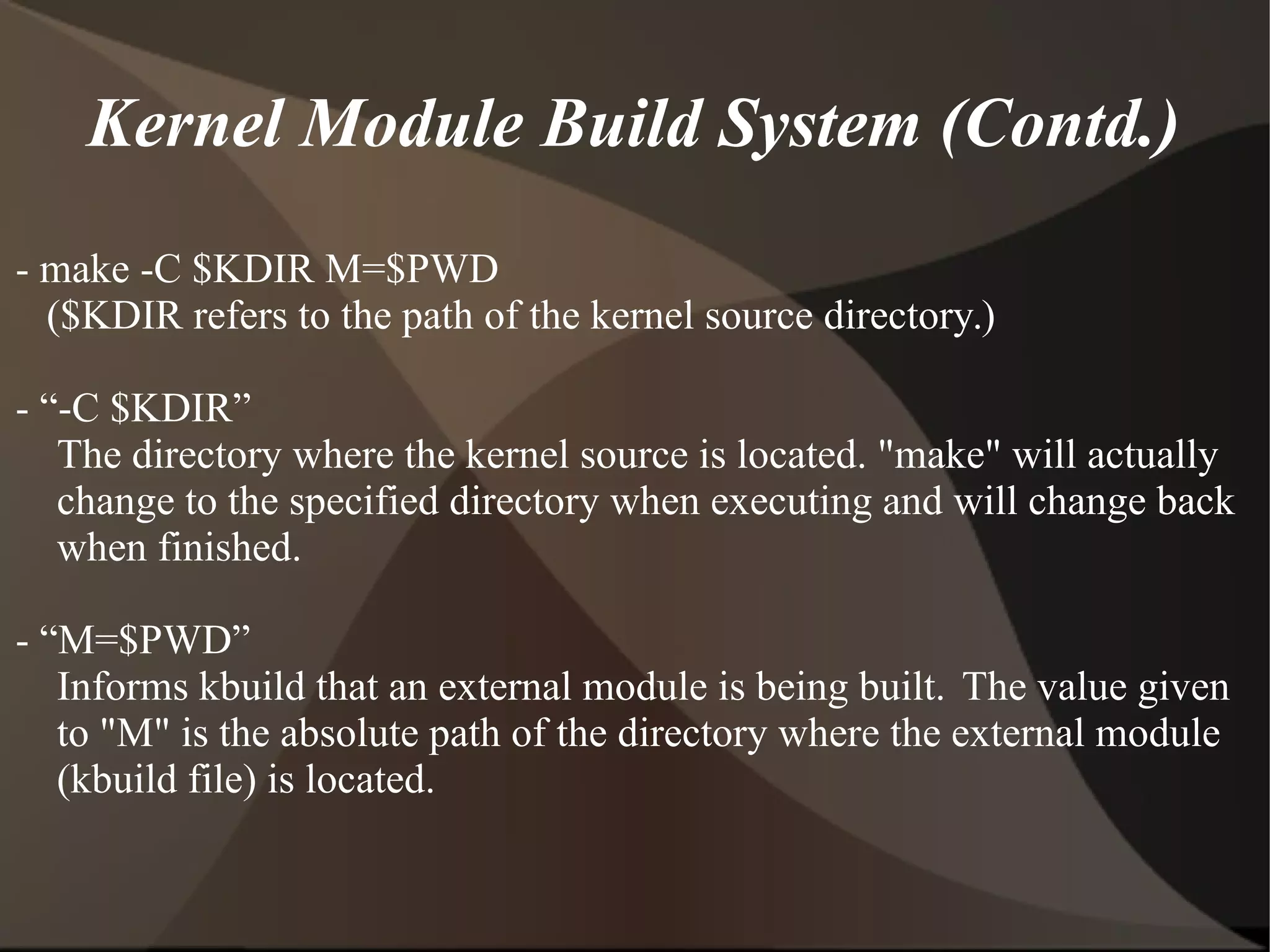 Introduction To Linux Kernel Modules Pdf Operating Systems