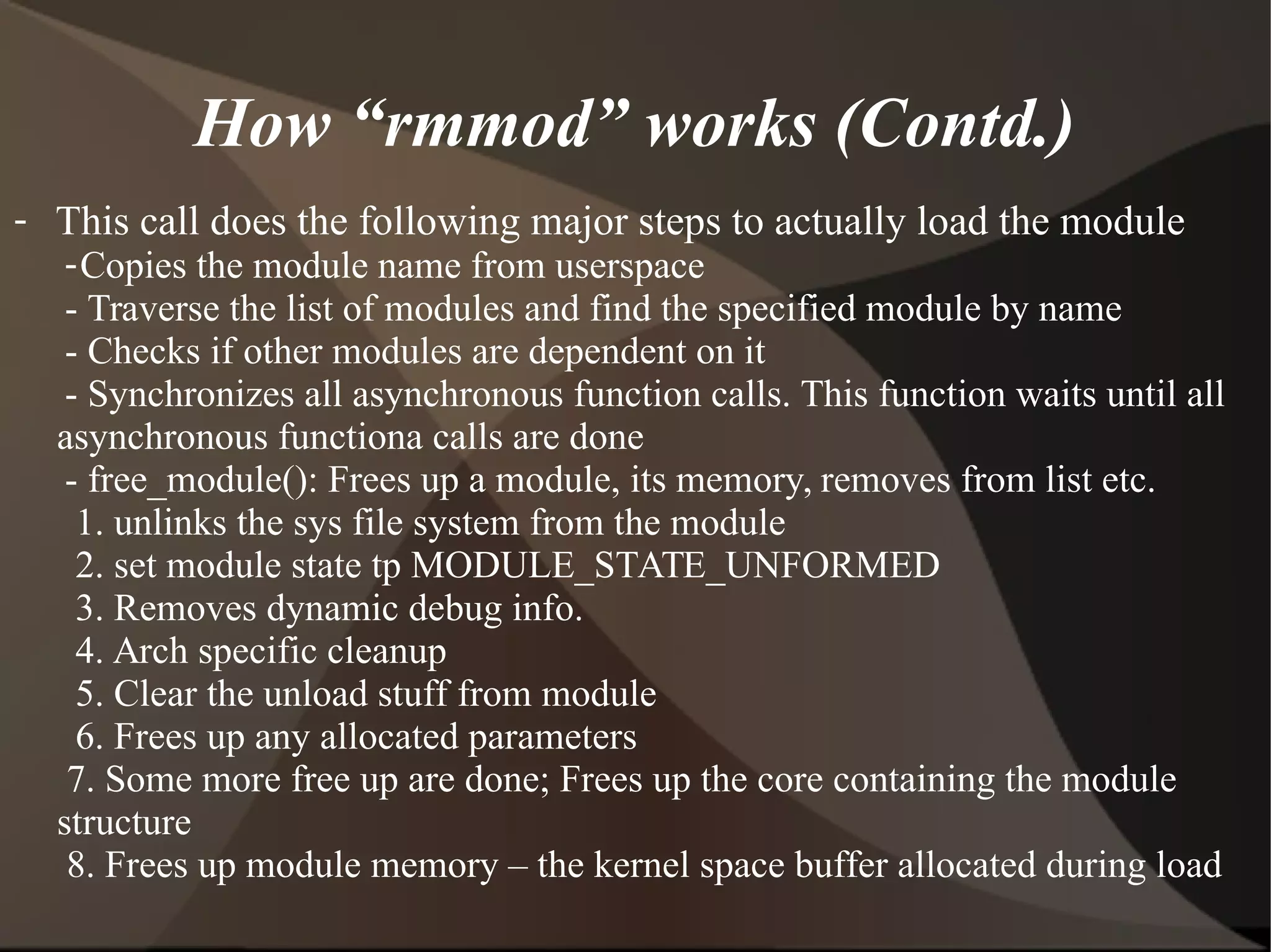 Introduction To Linux Kernel Modules Ppt