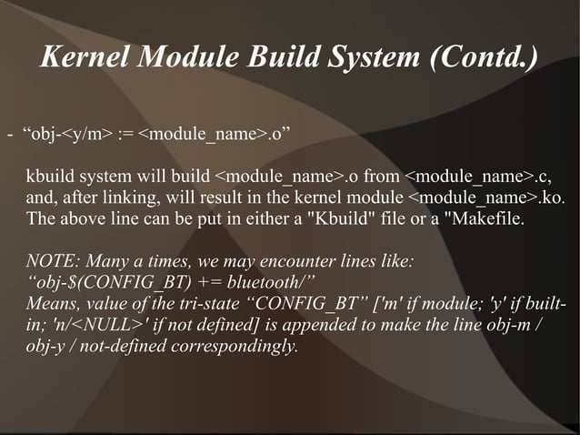 Introduction To Linux Kernel Modules Ppt