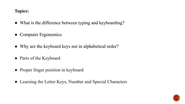Introduction to keyboarding & document processing_PPT1.pptx | Computer Peripherals | Computing