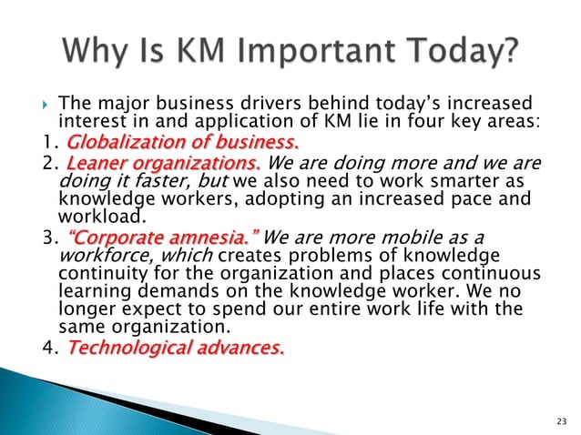 Introduction to knowledge management in theory and practice | PPTX ...