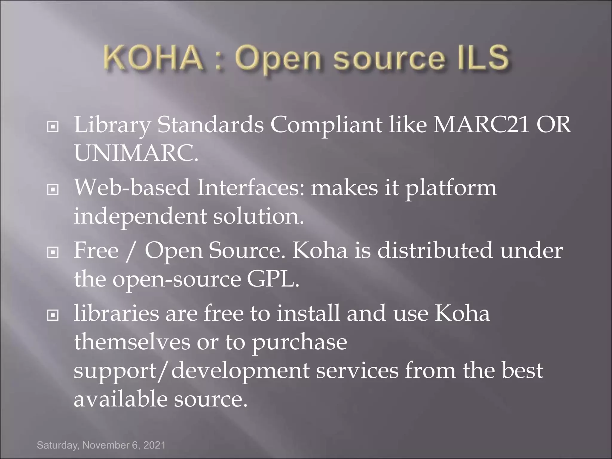 INTRODUCTION OF KOHA BY ANISH MOHAMMAD RP - LIBRARY | PPT