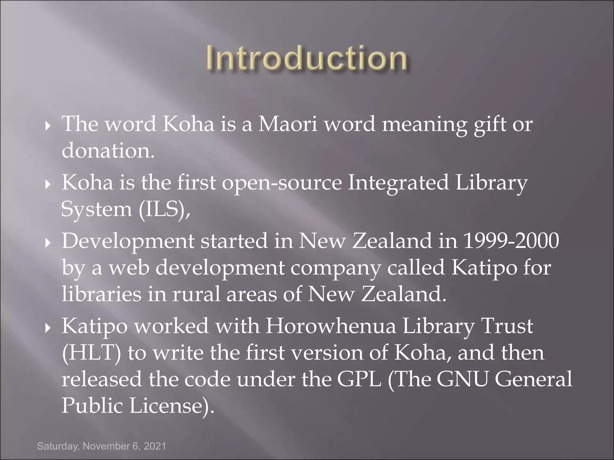 INTRODUCTION OF KOHA BY ANISH MOHAMMAD RP - LIBRARY | PPT