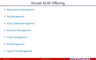 Introduction to kovair ALM and Integration Products | PPTX