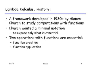 Introduction to lambda calculus | PPT