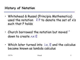Introduction to lambda calculus | PPT