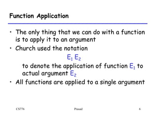 Introduction to lambda calculus | PPT