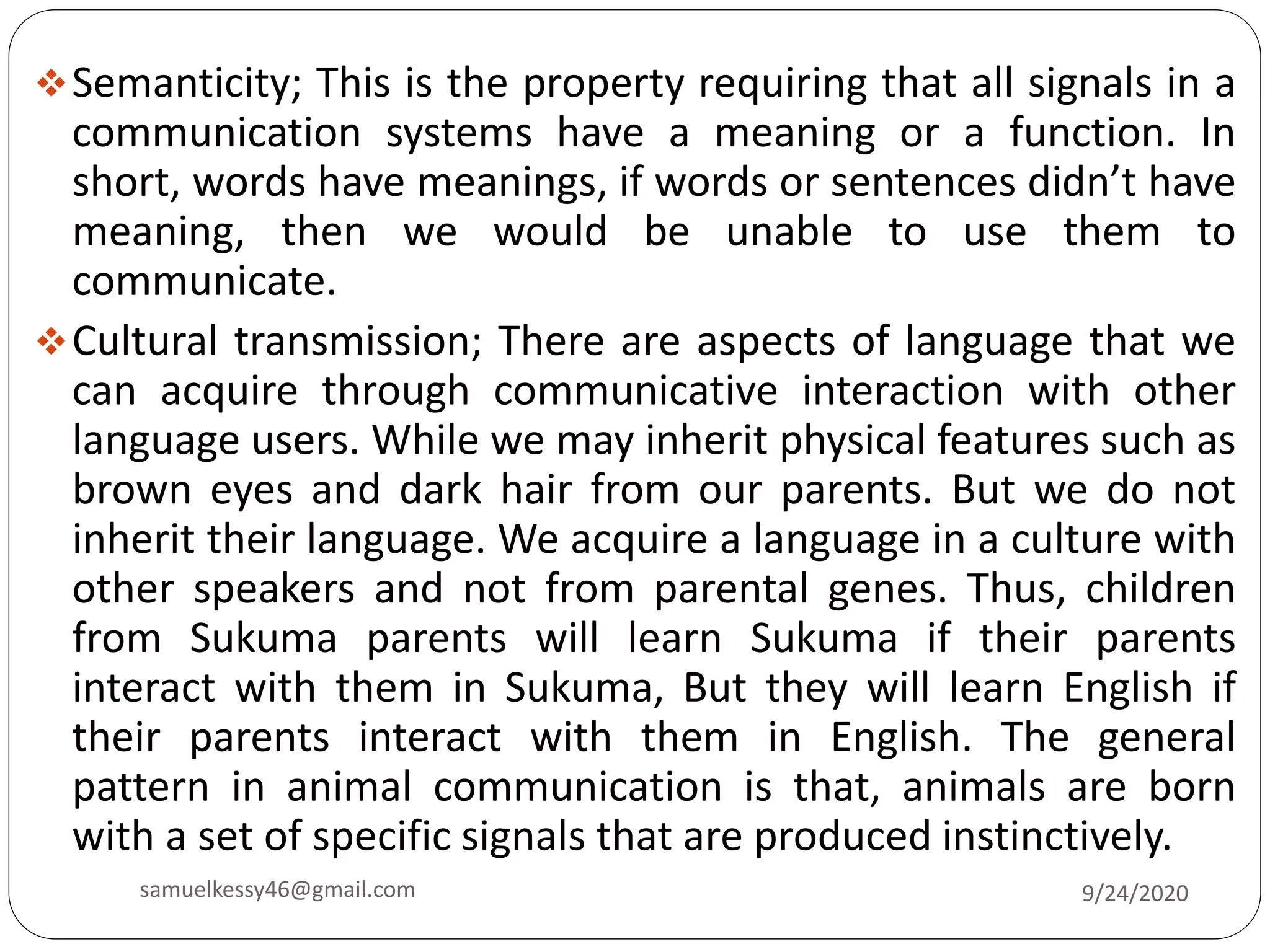 Introduction to language 1 | PPTX