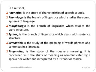 Introduction to language 1 | PPTX