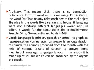 Introduction to language 1 | PPTX