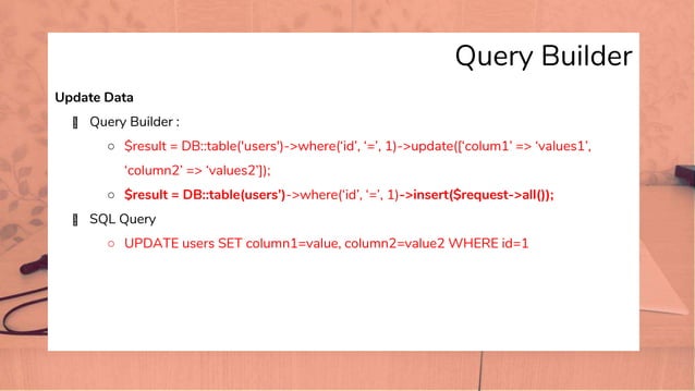Introduction to laravel framework | PPTX | Databases | Computer Software and Applications